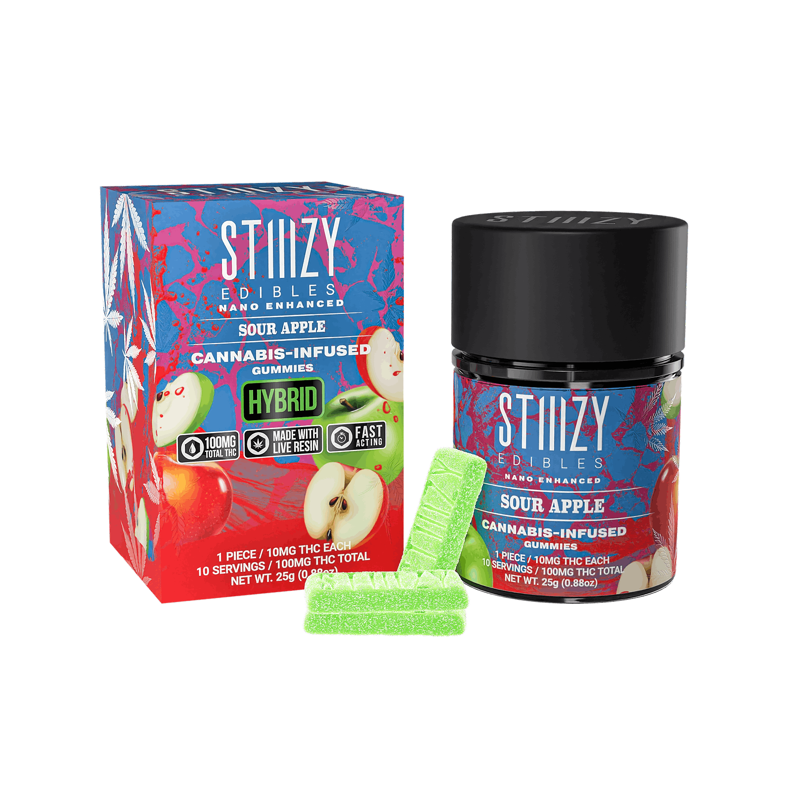 STIIIZY: SOUR APPLE STIIIZY EDIBLES - 100MG GUMMIES | Leafly