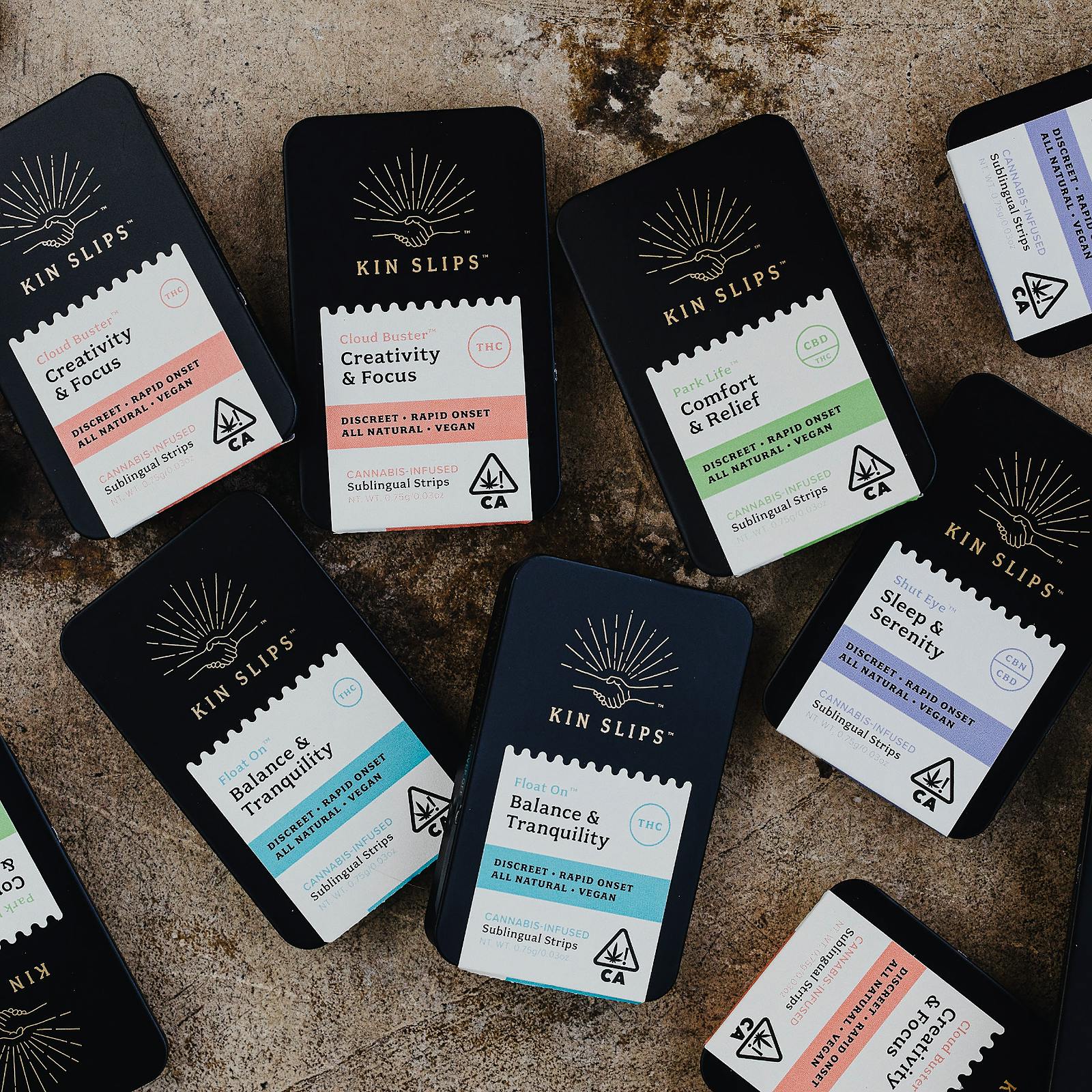 Kin Slips: Float On Sublingual Strips | 10mg THC | Leafly