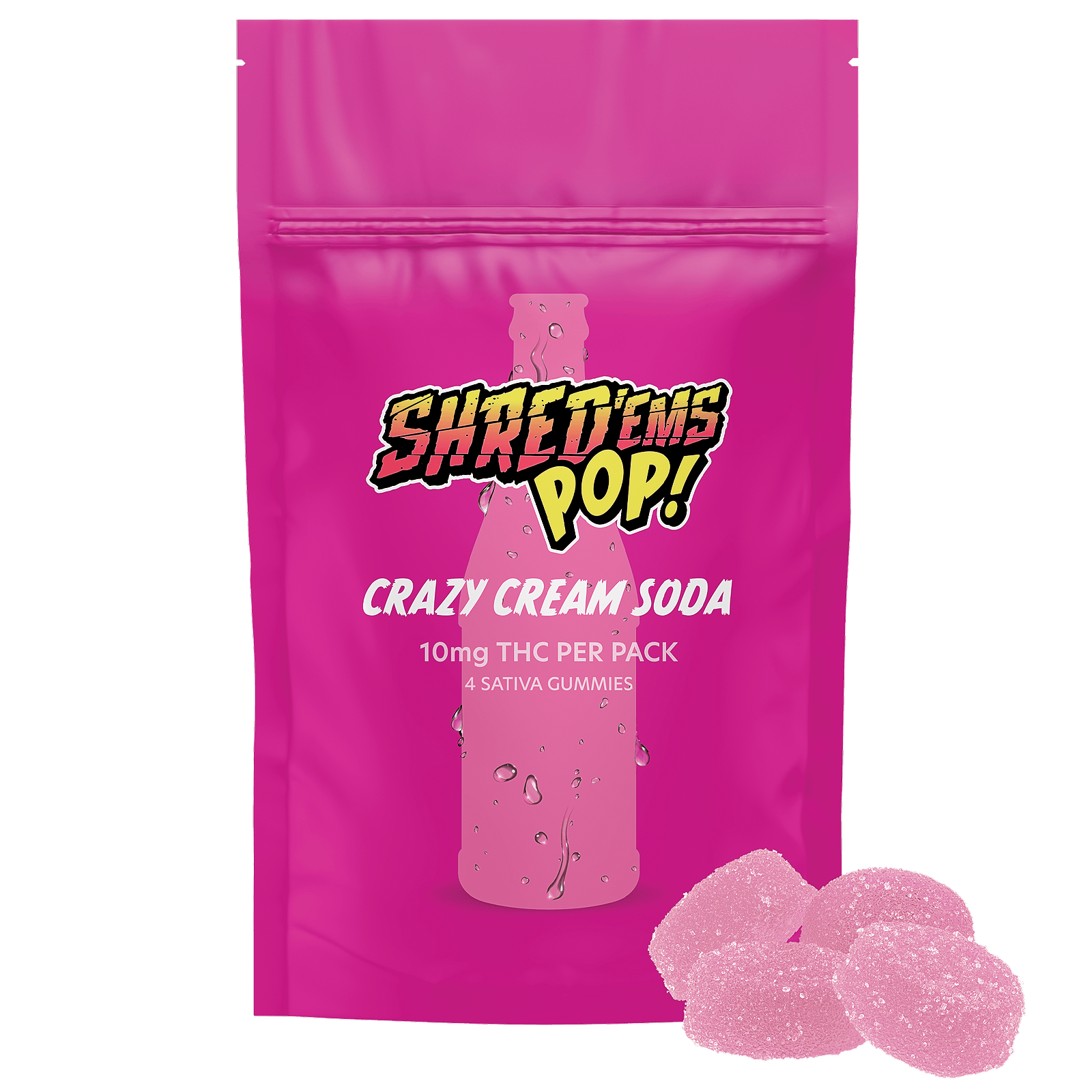 Shred: SHRED'EMS POP! Crazy Cream Soda - 4 pack 10 mg THC | Leafly