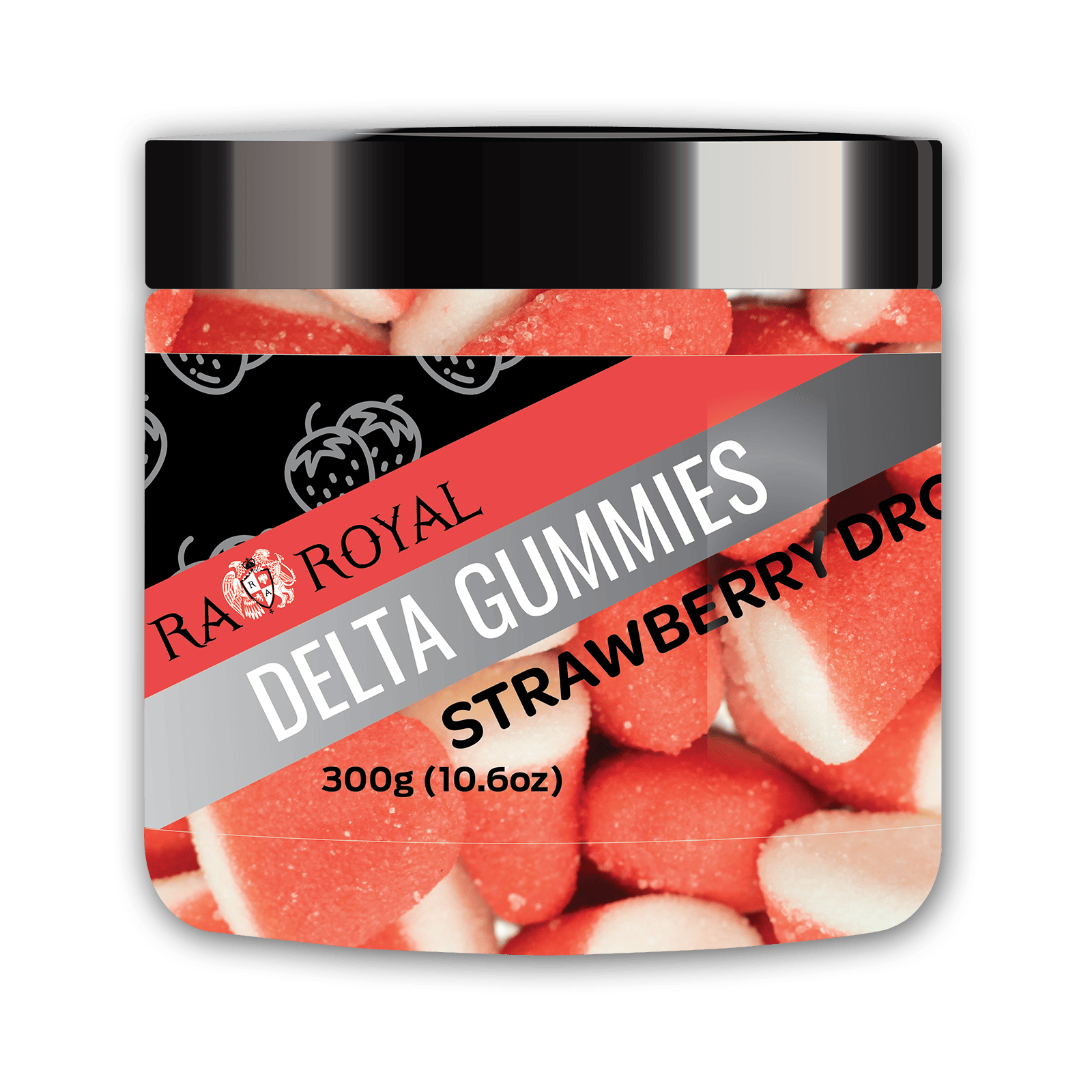 RA Royal: R.A. Royal Gummies: Delta-8 Strawberry Drops (1400 MG) | Leafly