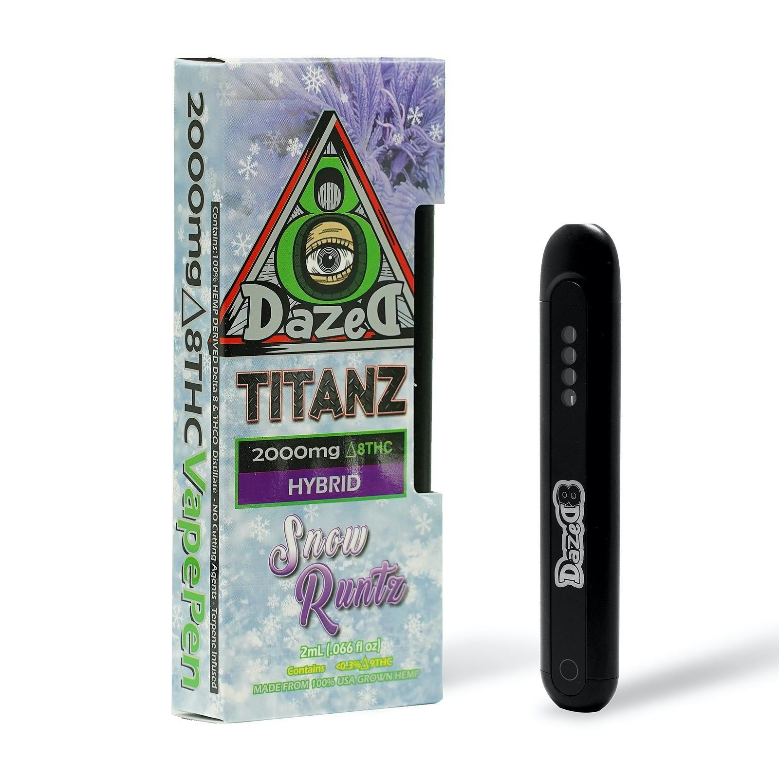 DazeD8: Snow Runtz Delta 8 THC Disposable Vape — 2 Grams | Leafly