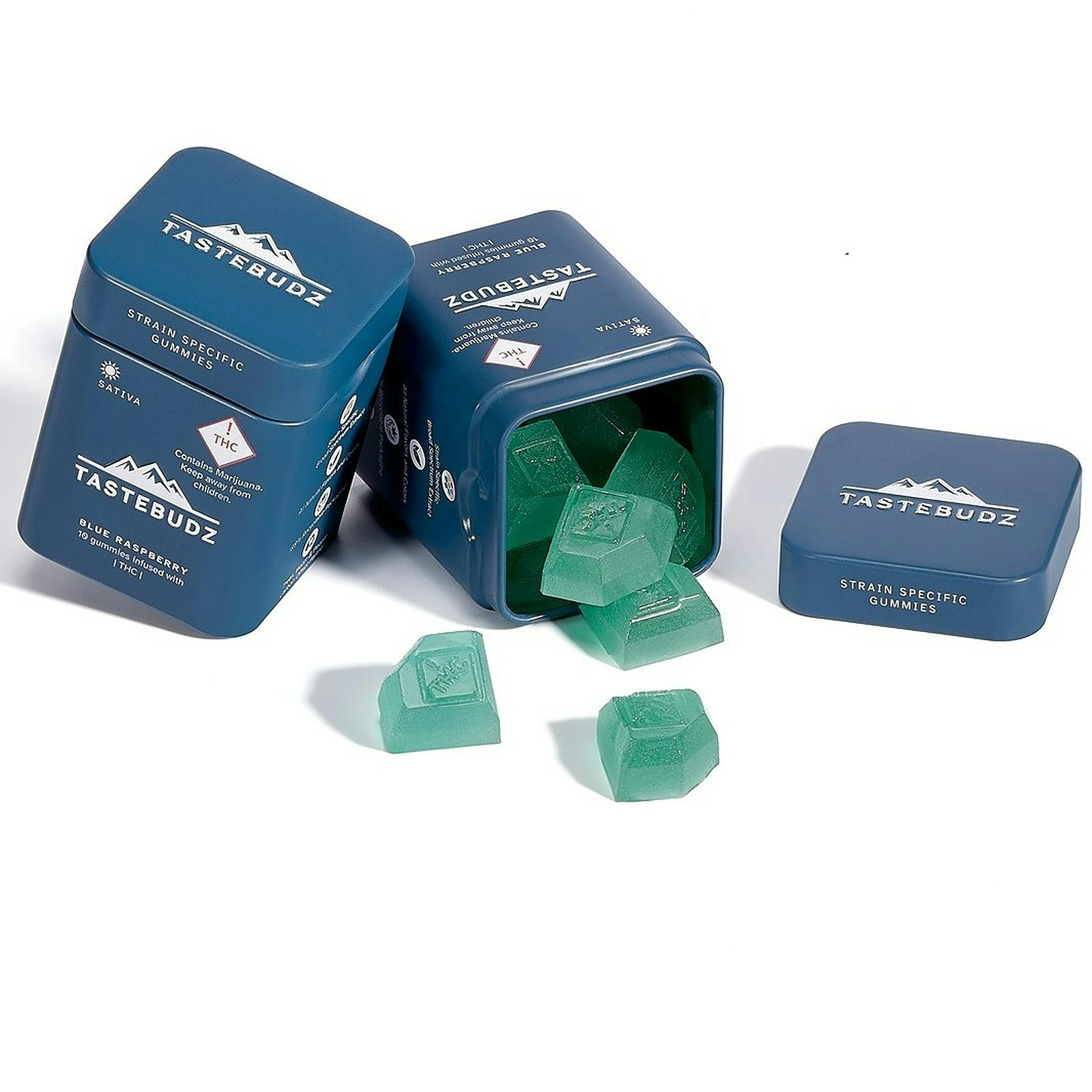 TasteBudz: Blue Raspberry Indica Rosin Gummies | THC | | Leafly