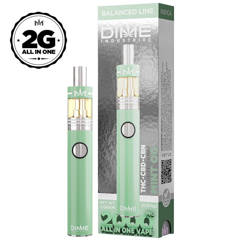 Dime Industries: Mint OG 2000mg All In One Device | Leafly