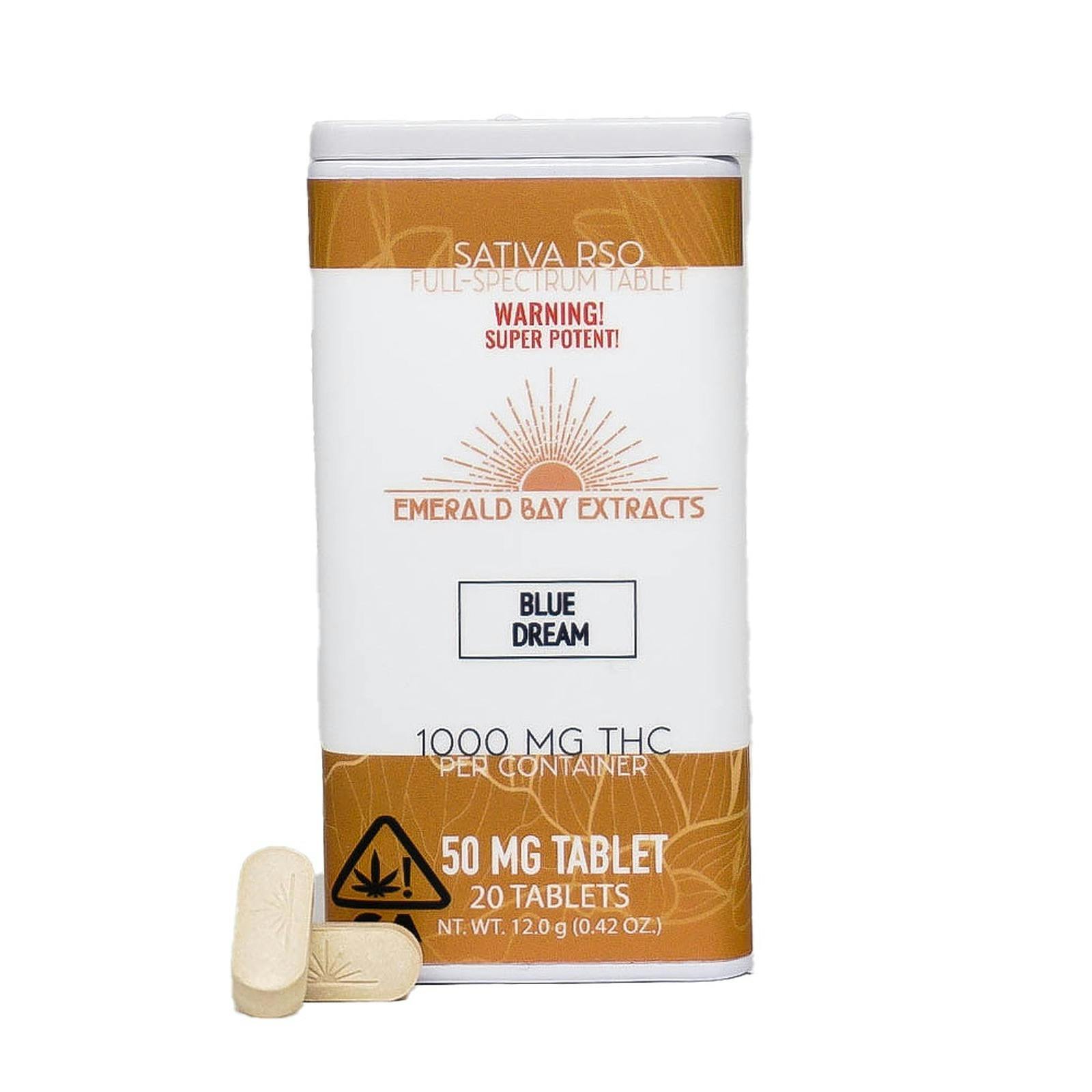 Emerald Bay Extracts: Blue Dream RSO Tablet [50mg] (1000mg Package ...