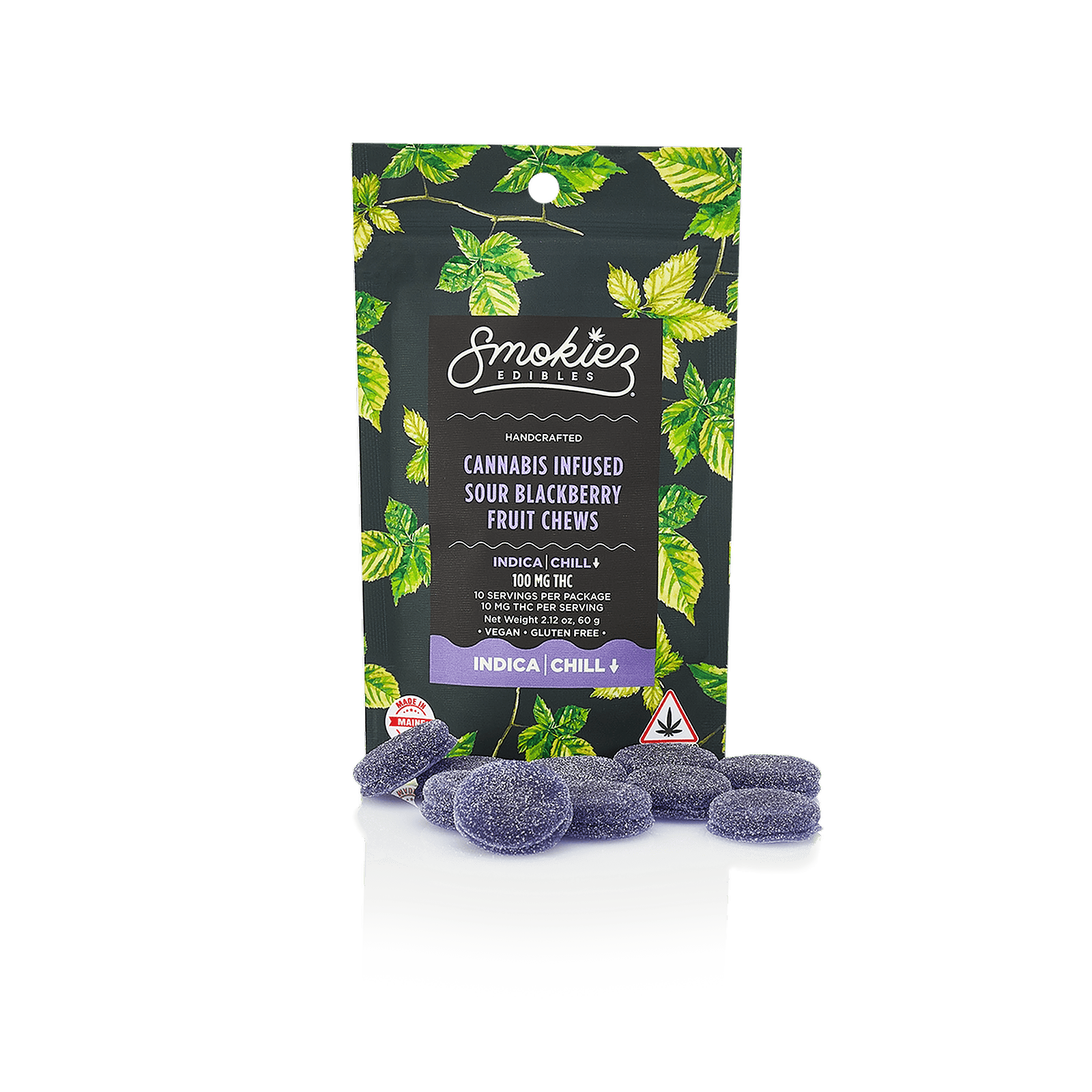 Smokiez Edibles: Smokiez INDICA Sour Blackberry Fruit Chews - 100mg ...