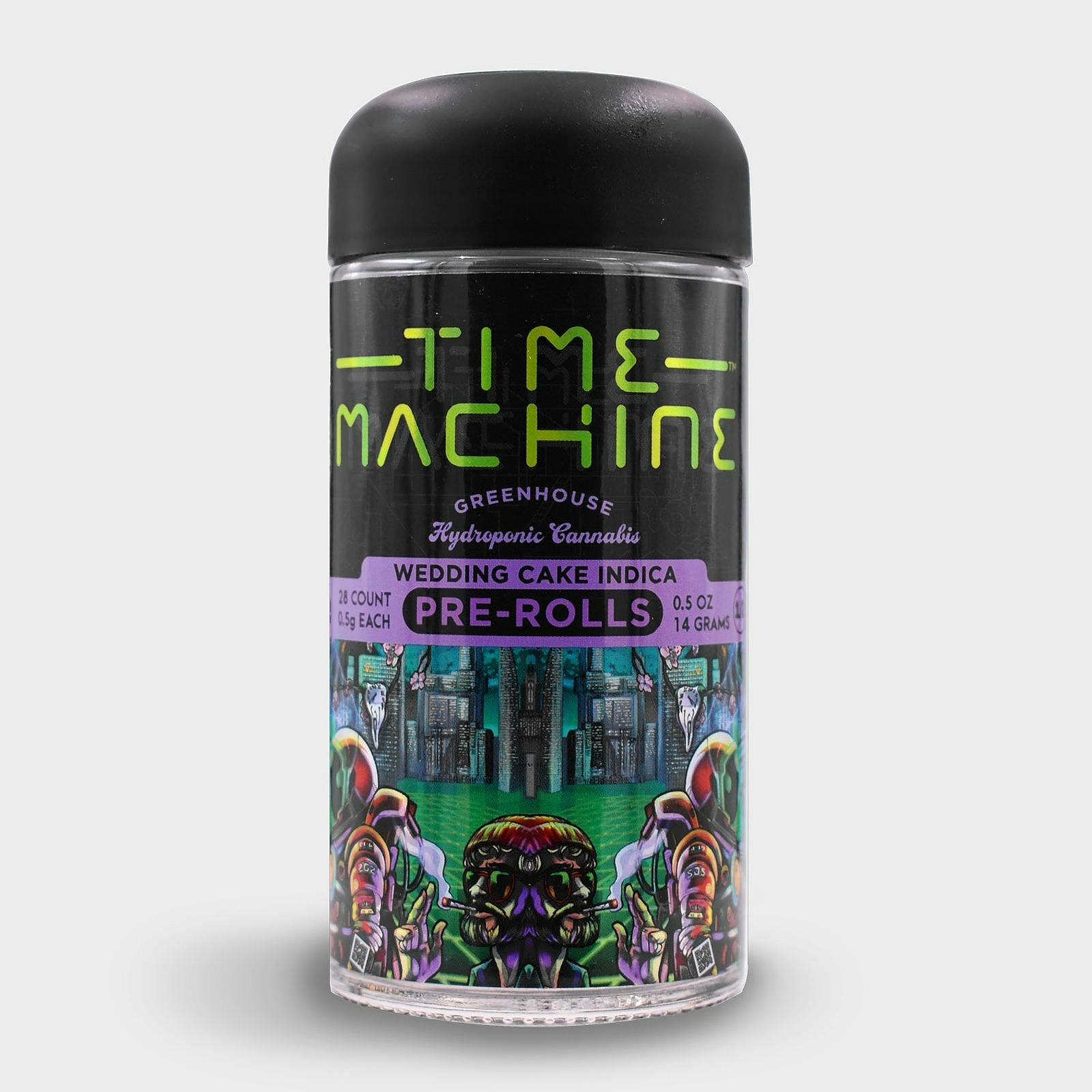 Time Machine: Time Machine Pre-Roll .5g Indica Wedding Cake 28-Pack 14g ...