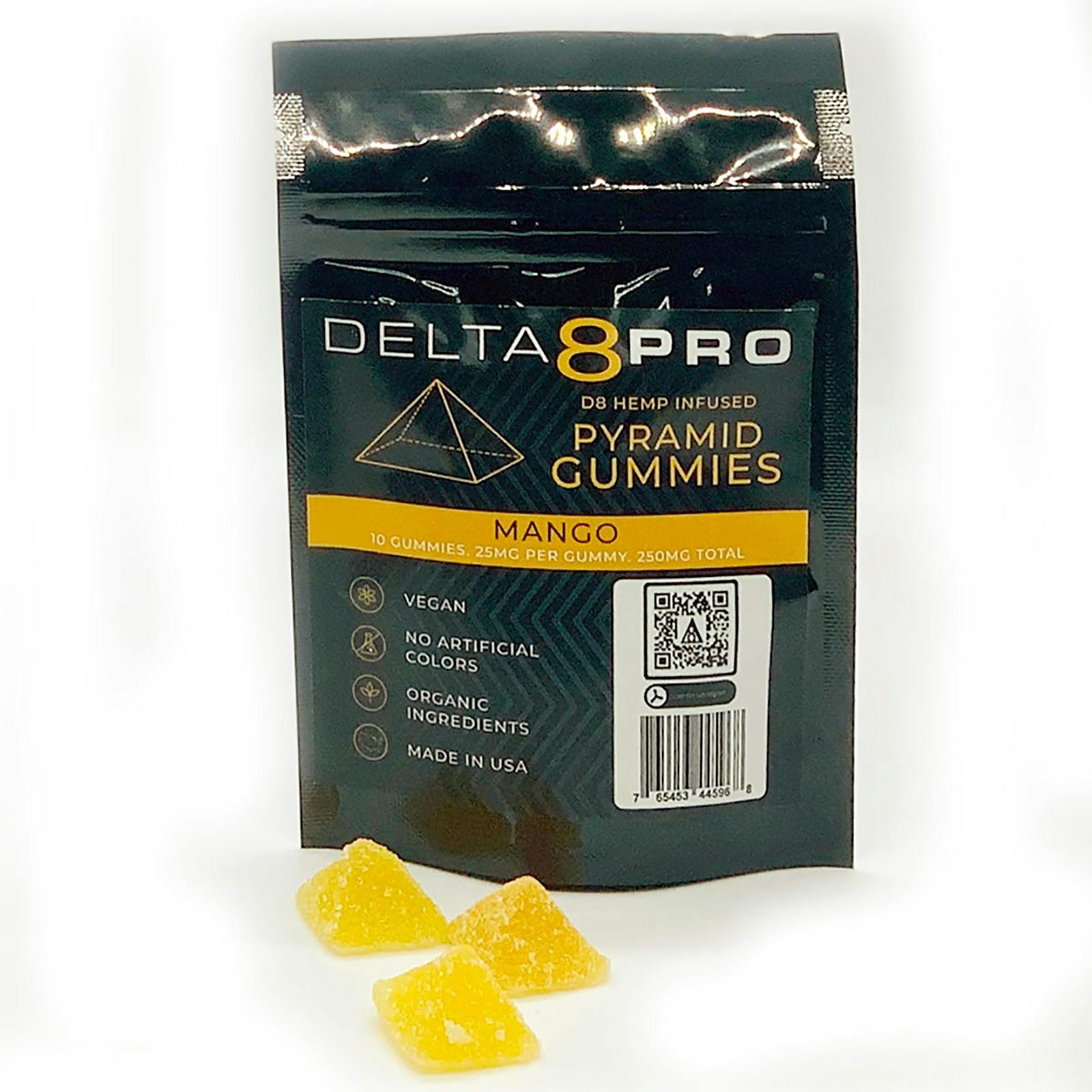Delta 8 Pro: 25mg Delta 8 THC Gummies Mango 10 Count | Leafly