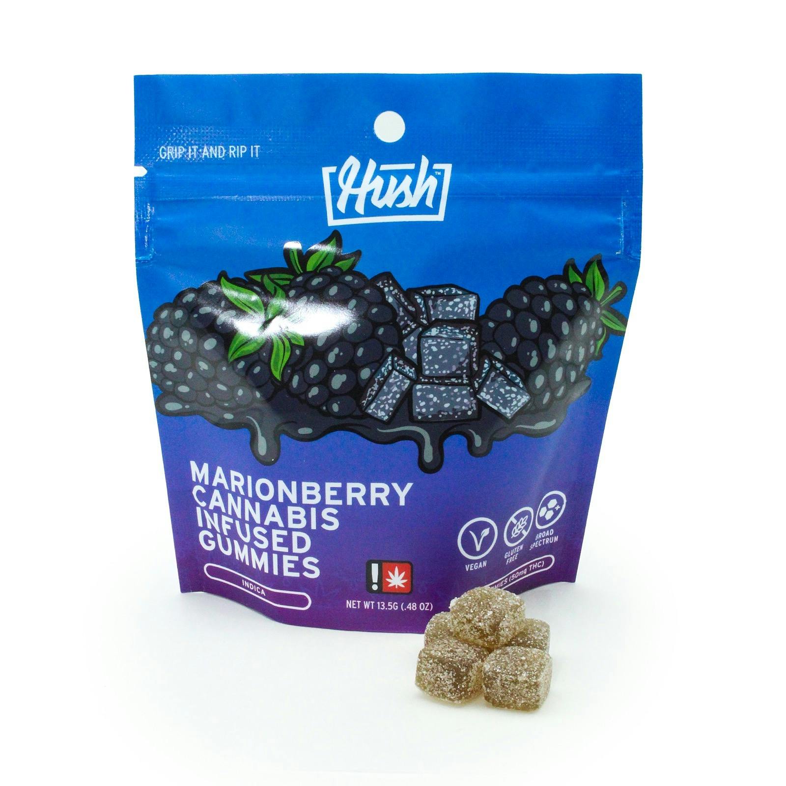 HUSH: Marionberry Cannabis Infused Gummies 50mg | Leafly