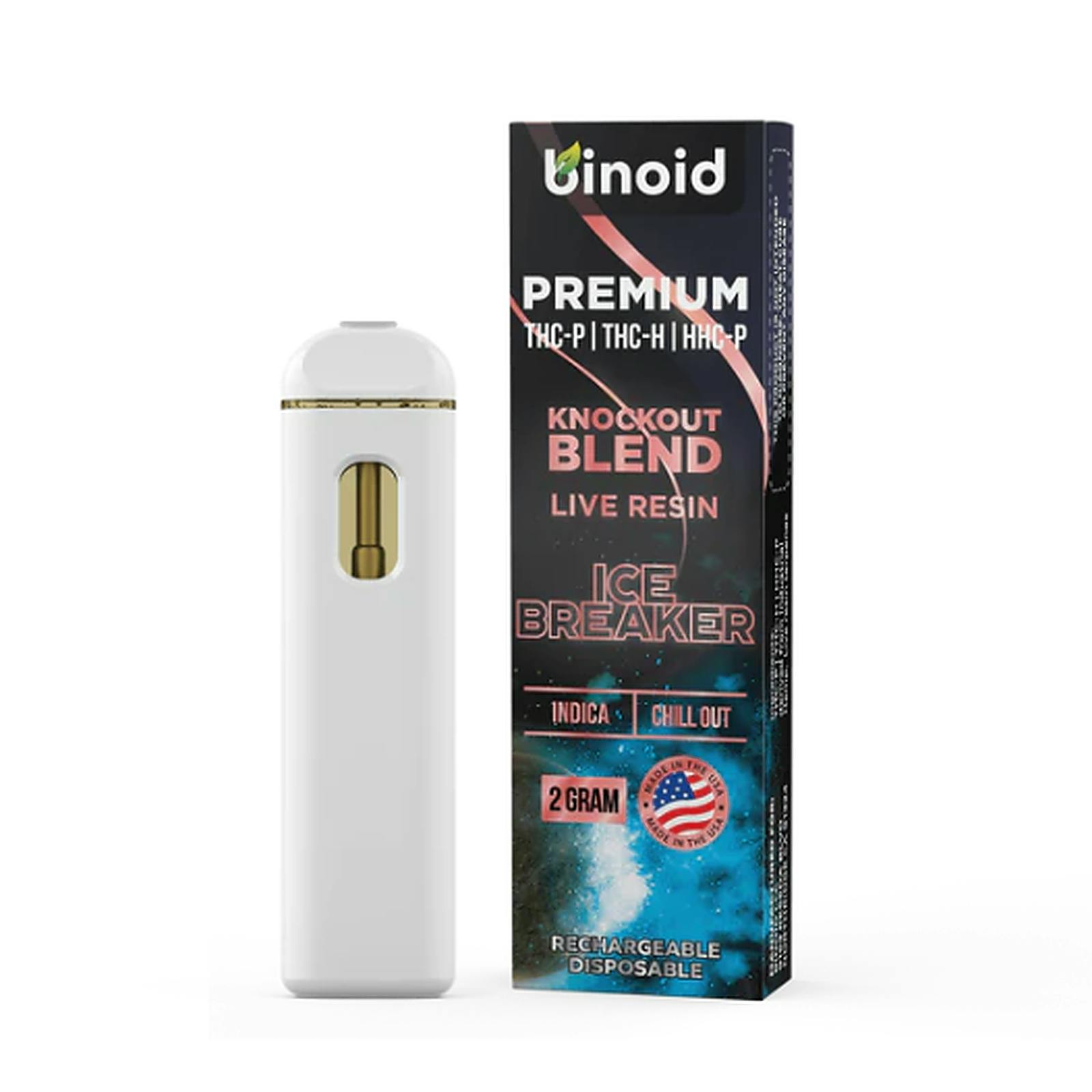 Binoid: Ice Breaker Knock Out Blend Live Resin Disposable - 2 Gram | Leafly