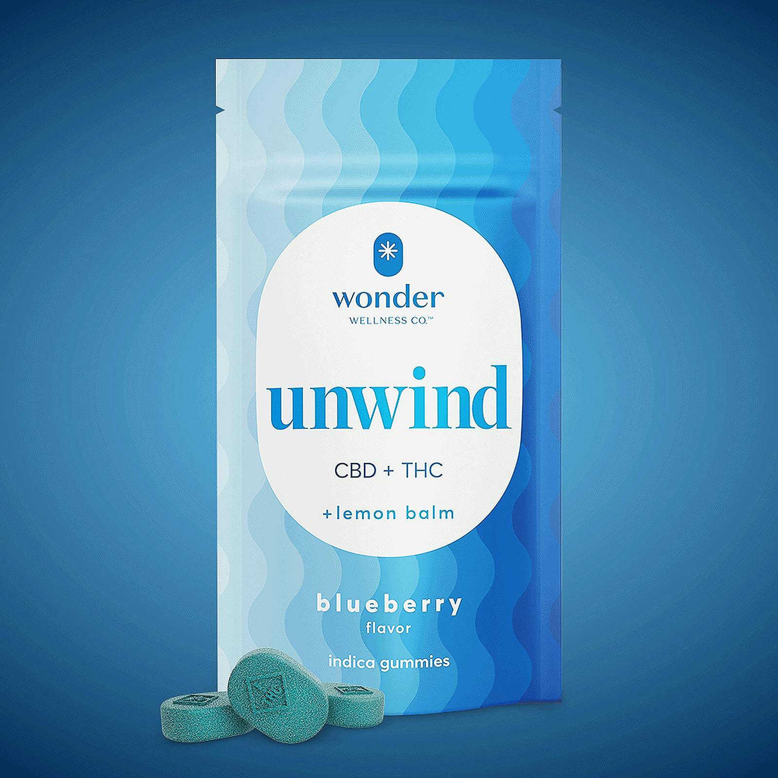 Wonder Wellness Co Wonder Unwind 21 Blueberry Gummies 20pk Leafly