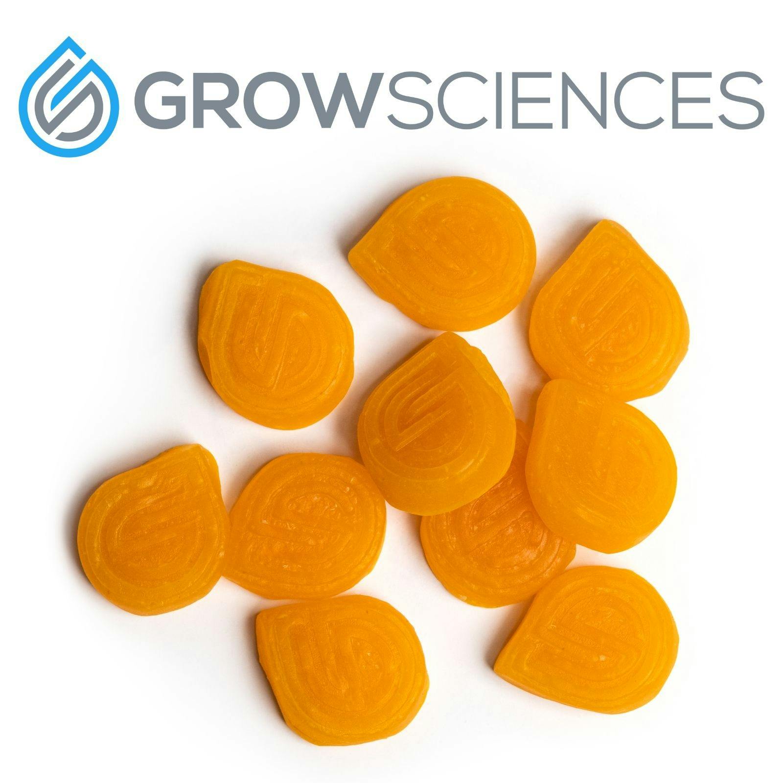 Grow Sciences: Ginger Peach Rosin Fruit Chew (100mg) | Leafly