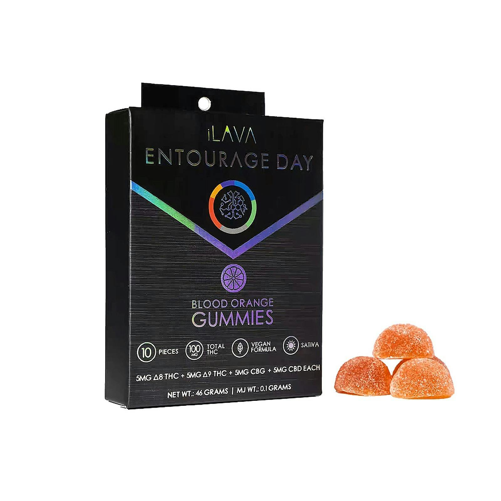 iLAVA: iLAVA Entourage DAY Gummies - Blood Orange [50mg THC + 50mg D8 + 50mg CBG + 50mg CBD ...