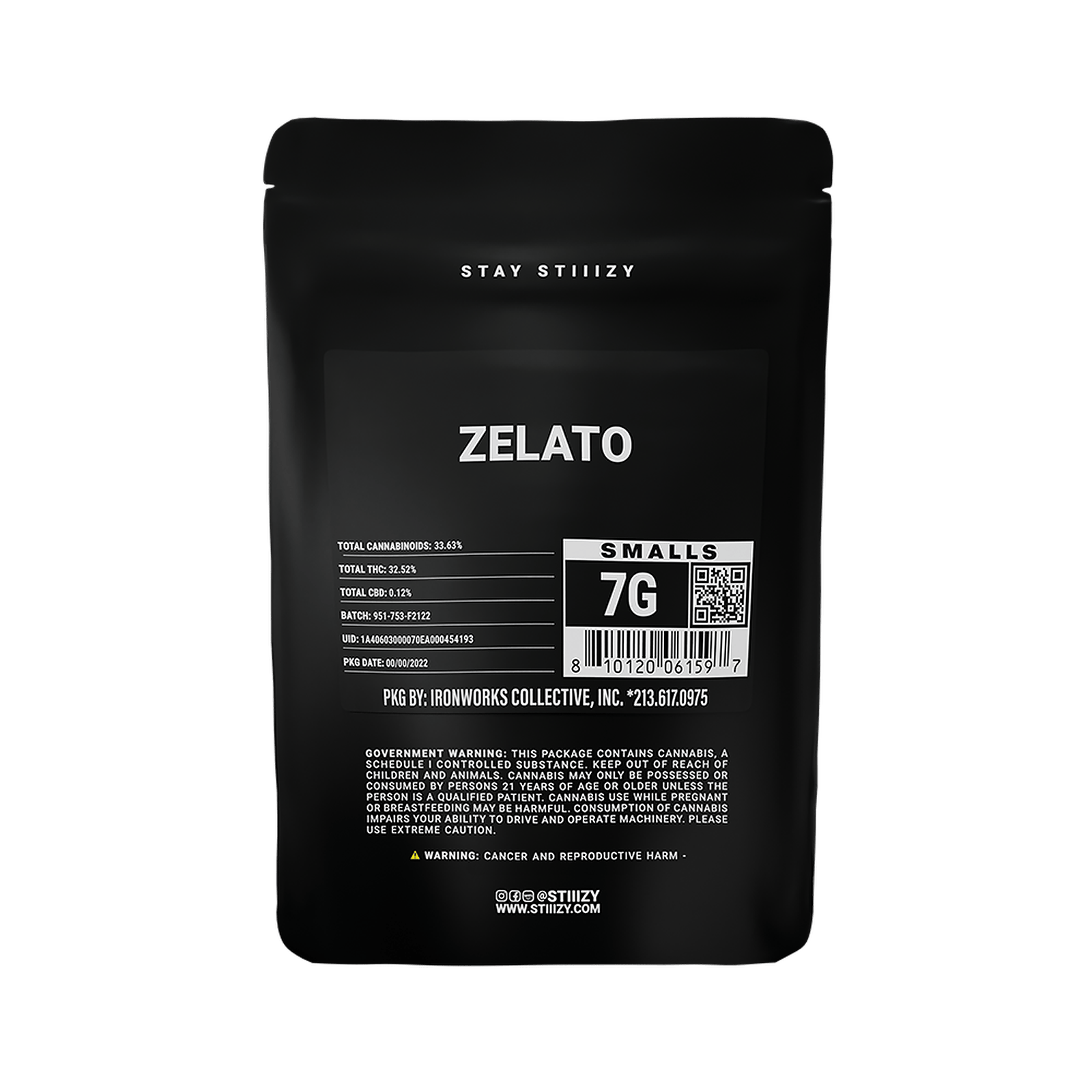 STIIIZY: ZELATO - BLACK LABEL 7G | Leafly