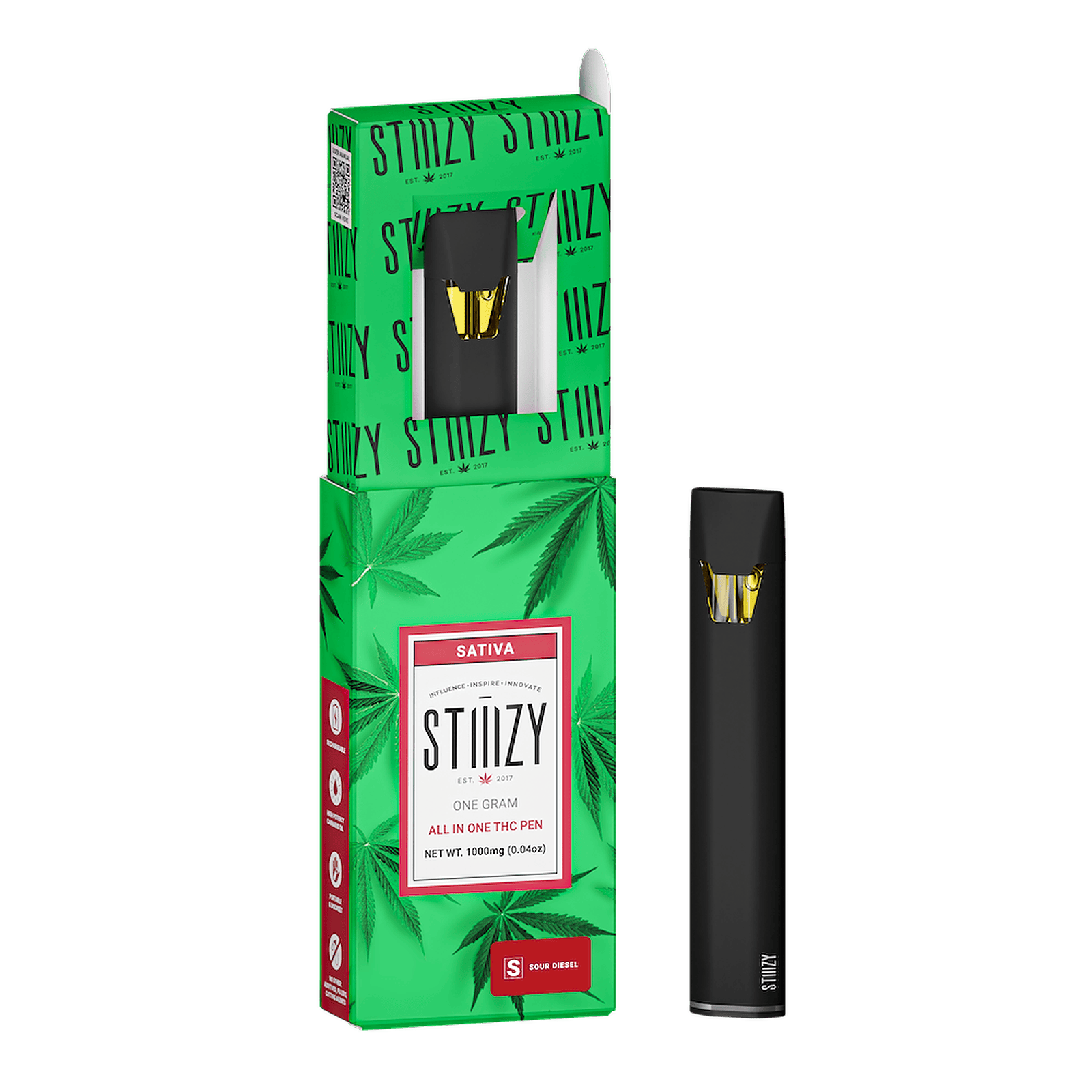 STIIIZY: SOUR DIESEL - ALL-IN-ONE 1G THC PEN | Leafly