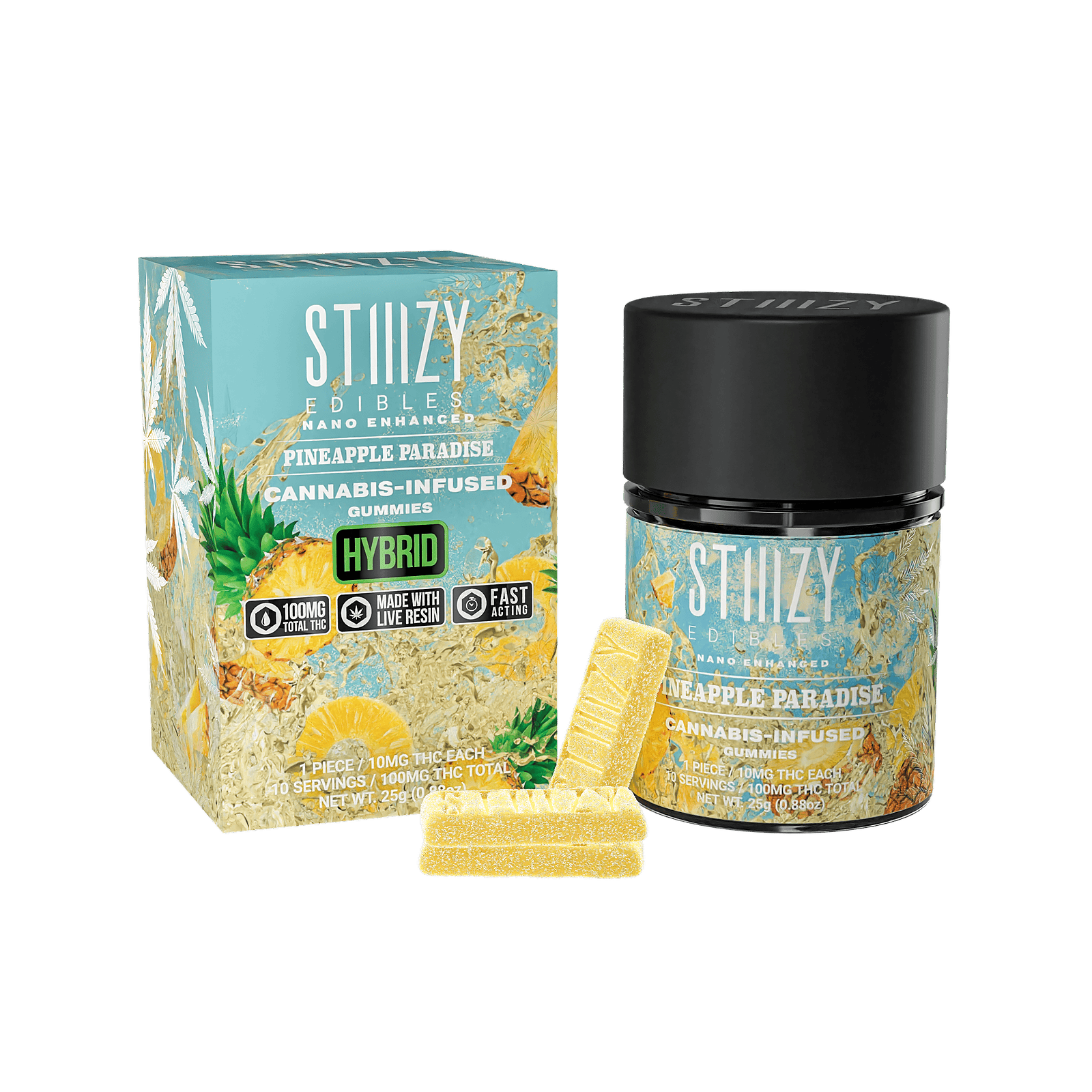 STIIIZY: PINEAPPLE PARADISE STIIIZY EDIBLES - 100MG GUMMIES | Leafly