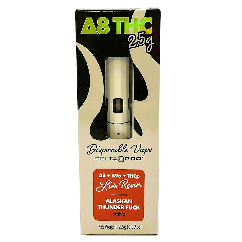Delta 8 Pro 25ml Live Resin Disposable Alaskan Thunder Fuck Delta 8 Delta 9 O Thcp Leafly